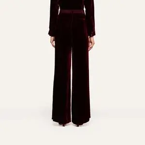 L'Agence Pilar Velvet Wide-leg Pants