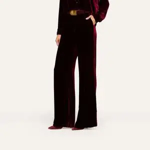 L'AGENCE Pilar Velvet Wide-leg Pants