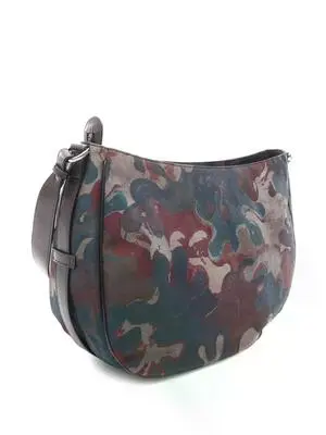 Dior 2000-2026 Peter Doig Denim Camouflage Soft Saddle Bag Satchel - Brown