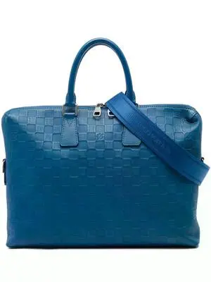 LOUIS VUITTON 2013 Damier Infini Porte Documents Jour Business Bag - Blue