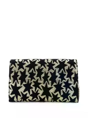 Saint Laurent Classic Monogram Wallet On Chain Woven Fabric Shoulder Bag