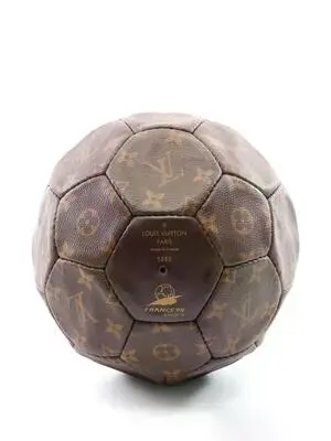 LOUIS VUITTON 1998 France World Cupe Monogram-pattern Soccer Ball - Brown