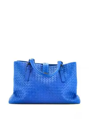 Bottega Veneta Roma Bag Intrecciato Nappa Medium Tote Bag - Blue