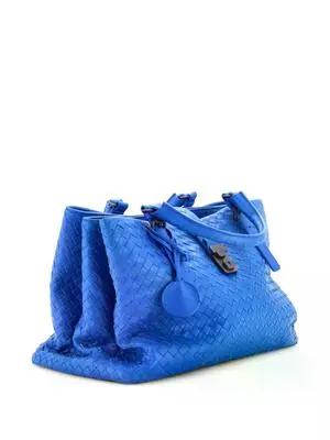 Bottega Veneta Roma Bag Intrecciato Nappa Medium Tote Bag - Blue