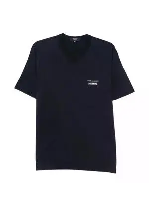Comme Des Garçons Logo-print T-shirt - Blue