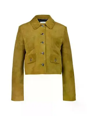 Altuzarra Astley Buttoned Suede Jacket - Yellow