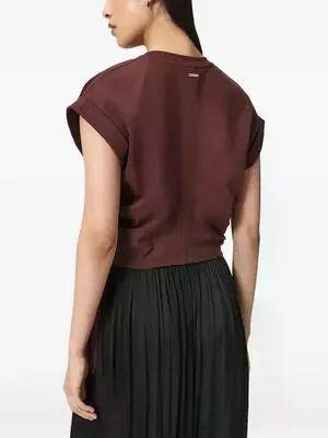 ALLSAINTS Mira Cropped Satin Drawcord T-shirt