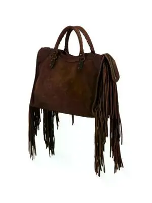 Balenciaga Medium Le City Fringe-detail Tote Bag