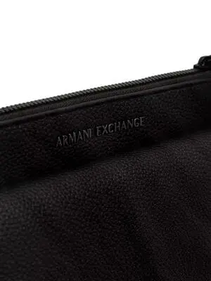 Armani Exchange Logo-plaque Pebbled-effect Messenger Bag