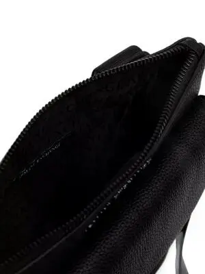 Armani Exchange Logo-plaque Pebbled-effect Messenger Bag