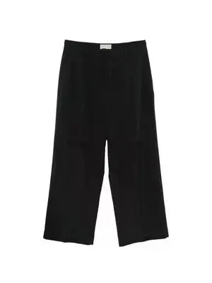 THESTROY Pleated Wide-leg Trousers - Black