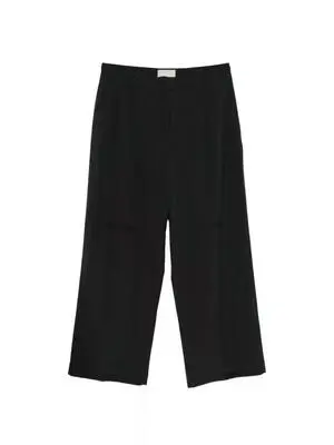 THESTROY Pleated Wide-leg Trousers - Black