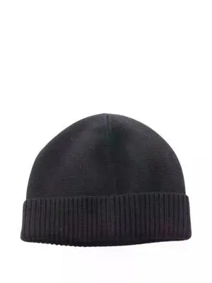 Celine 2010s Triomphe Knit Beanie Hat - Black