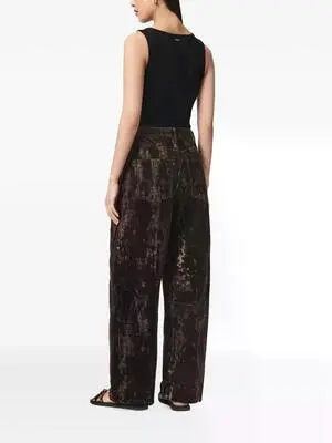 ALLSAINTS Leopard-print Wide-leg Jeans