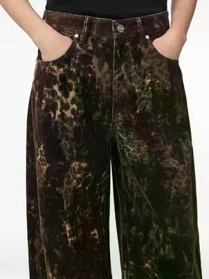 ALLSAINTS Leopard-print Wide-leg Jeans