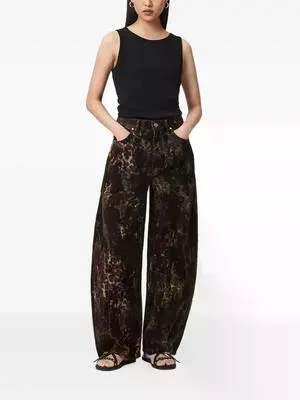 ALLSAINTS Leopard-print Wide-leg Jeans