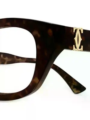 Cartier Tortoiseshell-effect Cat-eye Glasses
