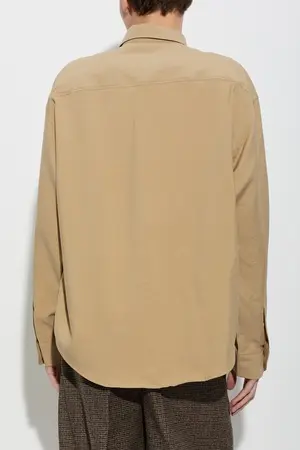 AMI Paris Oversized Shirt With Embroidered Logo
