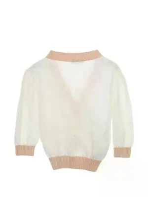 Prada 2010s Logo-embroidered Cropped Cardigan