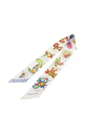 Dior 2010s Mitzah Scarf - White