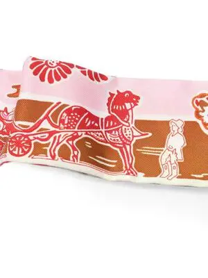 Hermès 2010s Bingata Twilly Scarf