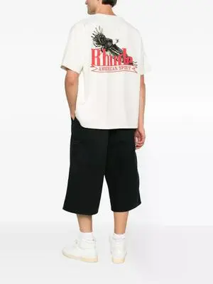 Rhude American Spirit Logo-print Pocket T-shirt - Neutrals