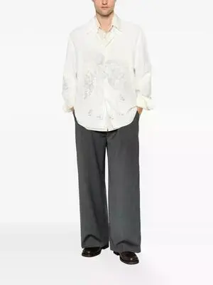 THESTROY Pleated Wide-leg Trousers