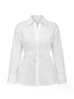Liu Jo Drawstring-waist Long-sleeve Shirt - White