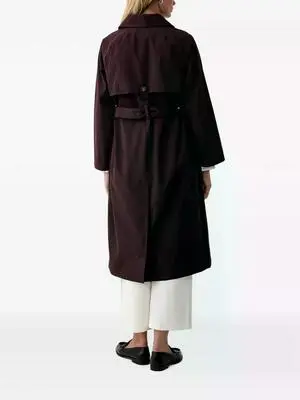 Barbour Antonella Belted Storm-flap Trenchcoat - Purple