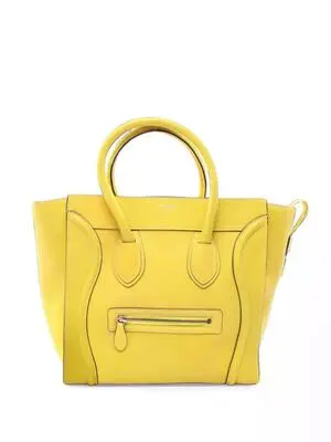 Celine 2010s Luggage Mini Shopper Tote Bag - Yellow