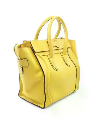 Celine 2010s Luggage Mini Shopper Tote Bag - Yellow