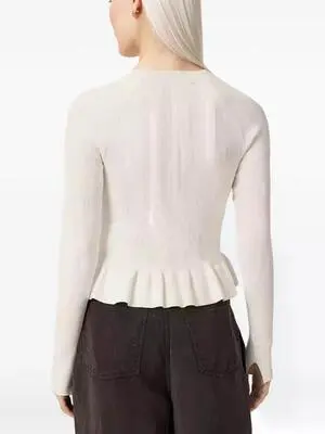ALLSAINTS Ruffled Ribbed-knit Sweater