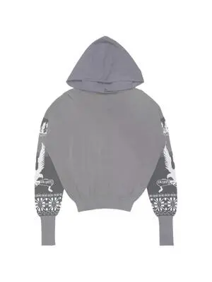 OSCAR OUYANG Eagle Fair Isle Hoodie