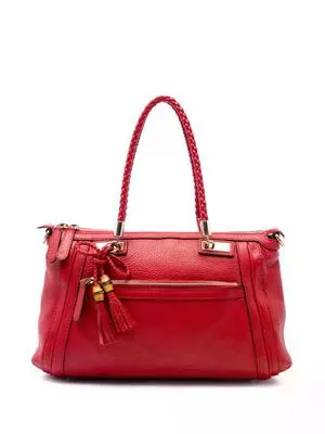 Gucci 2016-2026 Pebbled Calfskin Bella Satchel - Red