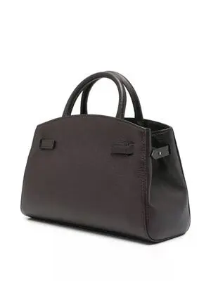DEMELLIER Hudson Grained Leather Top-handle Mini Bag - Red