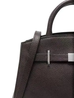DEMELLIER Hudson Grained Leather Top-handle Mini Bag - Red