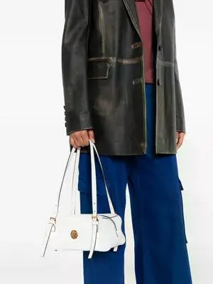 Versace Emblème Shoulder Bag White