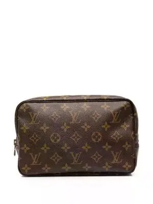 LOUIS VUITTON 1988 Monogram Trousse Toilette 23 Clutch Bag - Brown