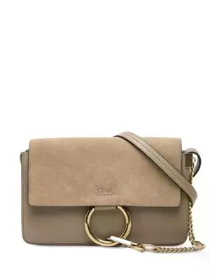 CHLOÉ 2017 Small Suede And Calfskin Faye Crossbody Bag