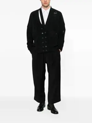 Isabel Benenato Buttoned-cuff Pleated Trousers - Black