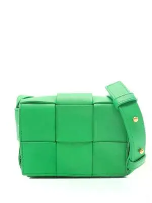 Bottega Veneta 2012-2026 Candy Nappa Intrecciato Cassette Crossbody Bag - Green