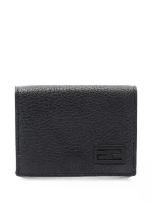 Fendi 2010s Ff Tri-fold Leather Wallet - Black
