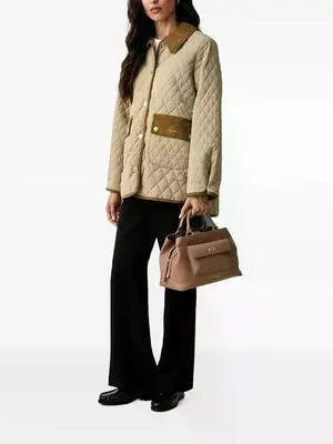 Barbour Whickham Quilted Corduroy-collar Jacket - Neutrals