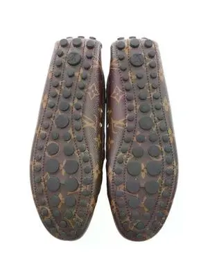 LOUIS VUITTON 2020 Gloria Line Monogram Canvas Driving Shoes