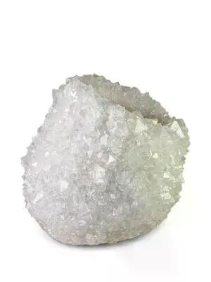 MINERAL SERIES Crystallised Slanted Vase - White
