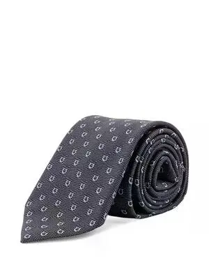 FERRAGAMO Gancini Silk Jacqauard Tie