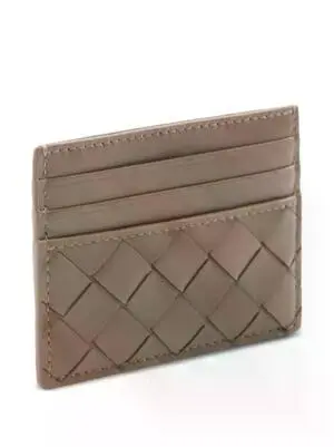 Bottega Veneta 2020s Intrecciato Card Case - Brown