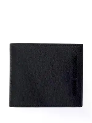 Armani Exchange Logo-embossed Pebbled-leather Wallet - Black