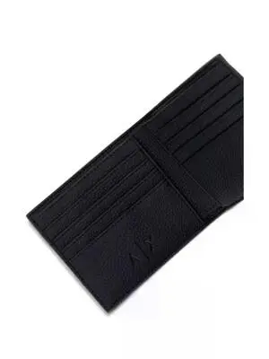 Armani Exchange Logo-embossed Pebbled-leather Wallet