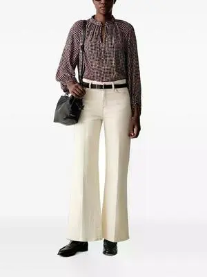 Marc O'polo Geometric-print Ruffled Blouse